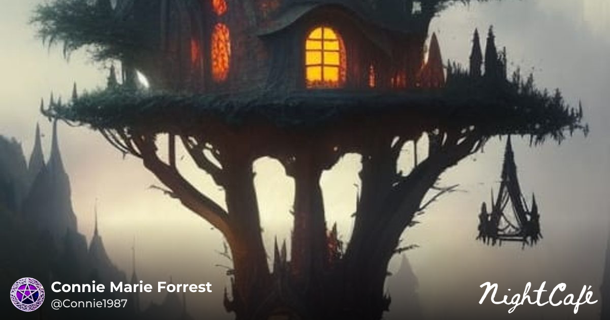 Whimsical Gothic treehouse