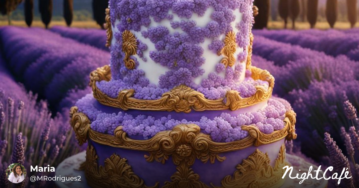 Lavender Cake in Baroque Renaissance Style - AI Art