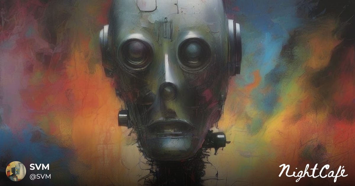 Ethereal Robot in a Museum, Gouache Impressionist ... - AI Art