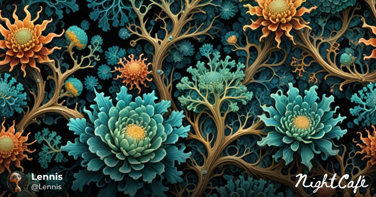 Fractals Bloom in Vibrant, Psychedelic Splendor - AI Art