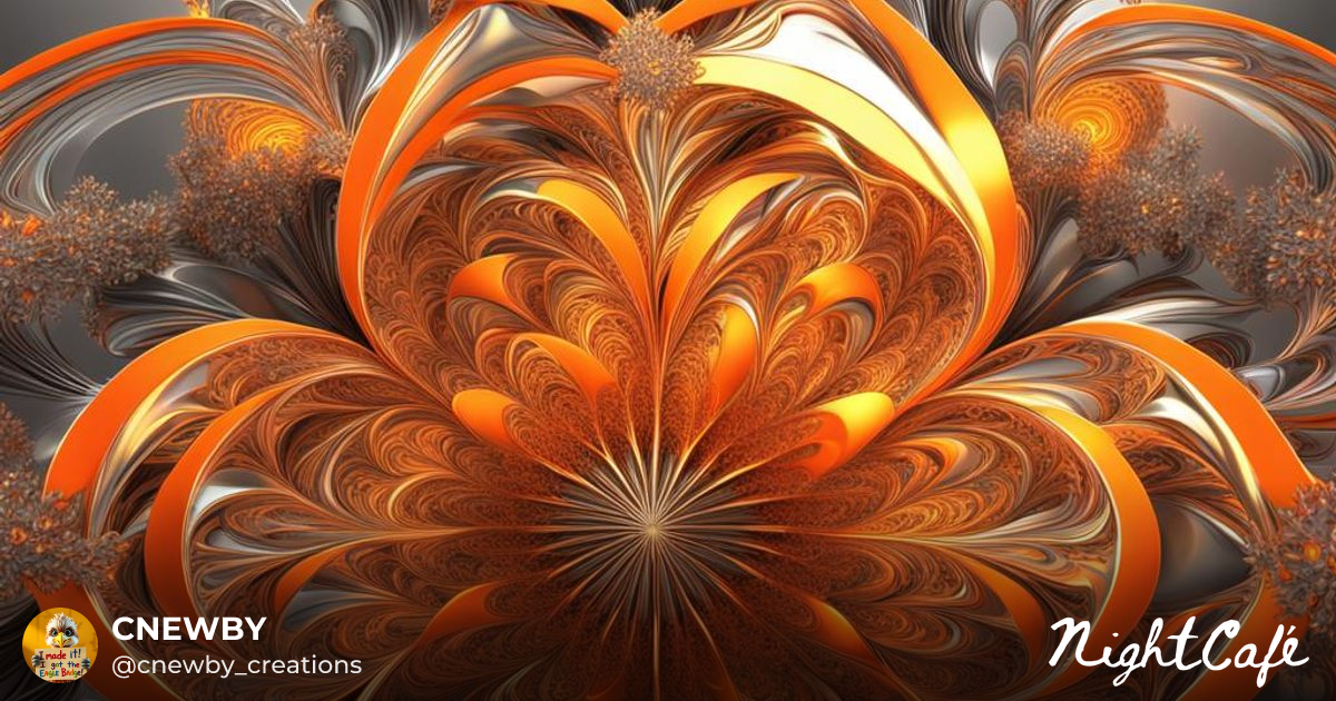 Orange Metallic Fractal