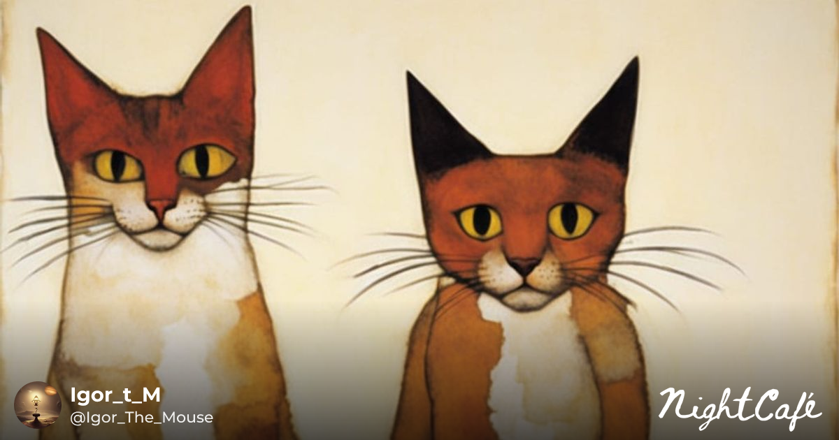 Extinct Cats: Rothko and Schiele Inspired Art - AI Art