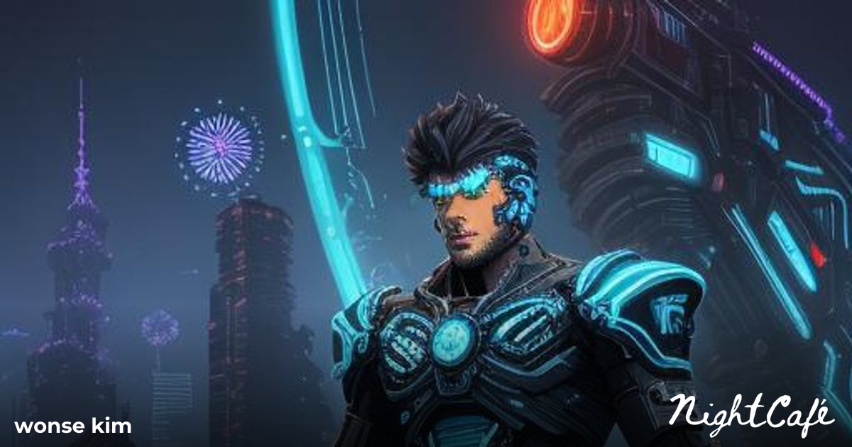Time - Clockwork Metropolis: Sci-Fi Gears in Neon Cityscape