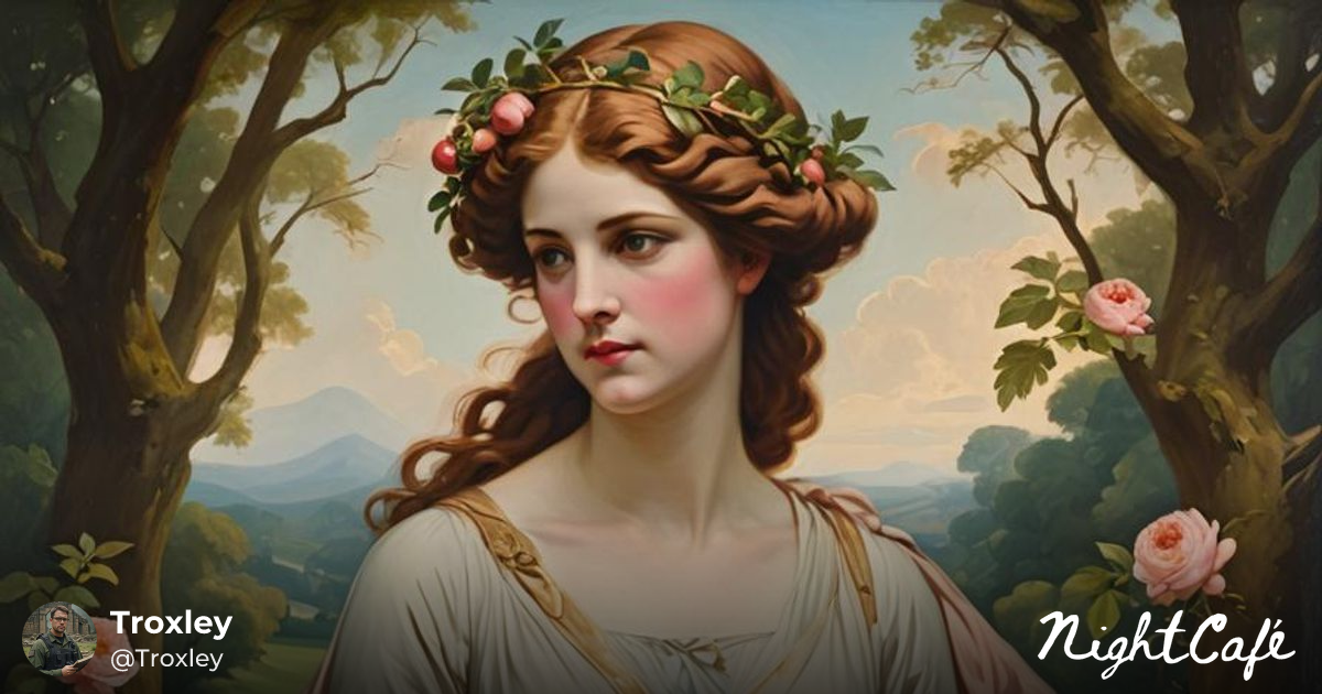 Persephone, oil on canvas in the Style of George Romney