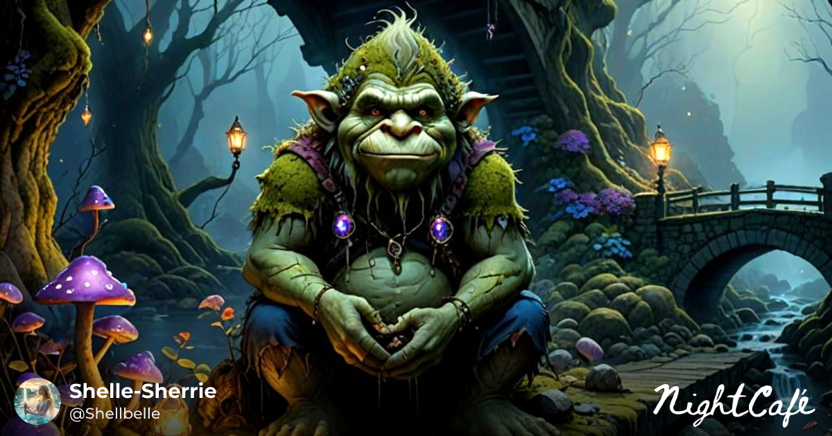 Troll Guarding Treasure in Ethereal Dark Fantasy S... - AI Art