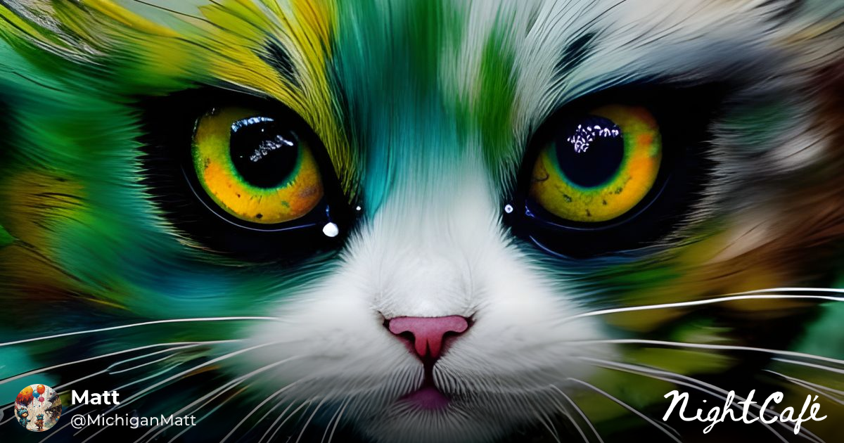 OMG !! So FLOOFY! - Adorable Chibi Kitten with Manga Eyes,