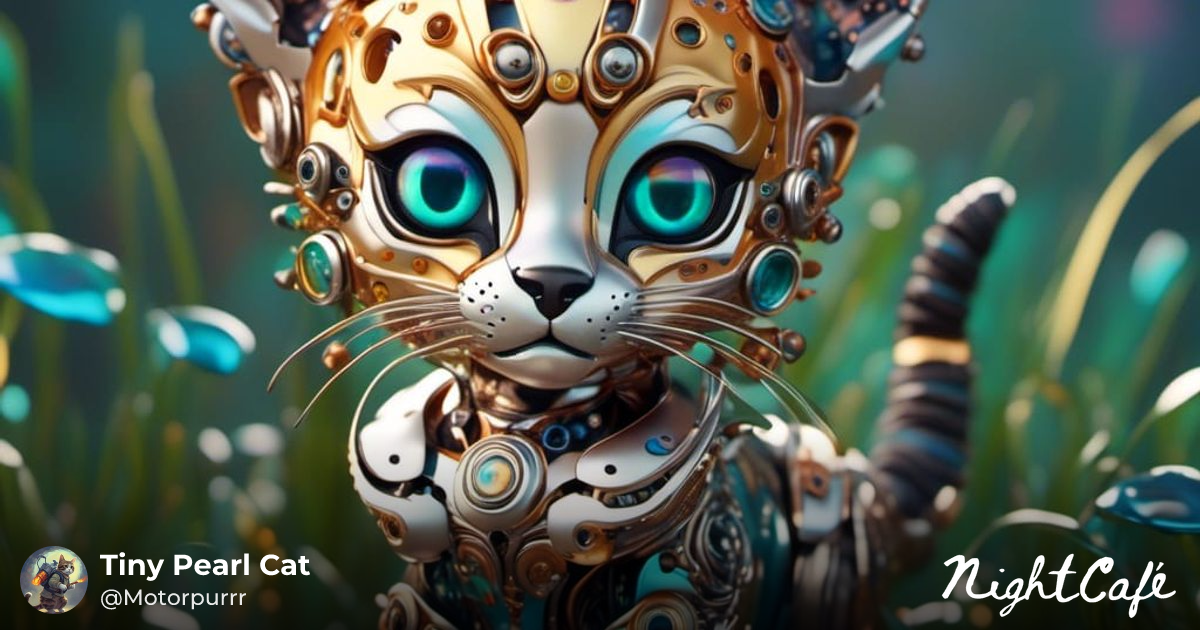 Robot serval kitten - Adorable Robot Serval Kitten with Oil ...