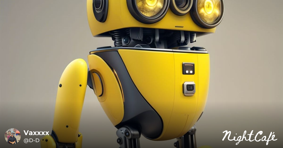 Minion Bot - Whimsical Banana Robot Character Design