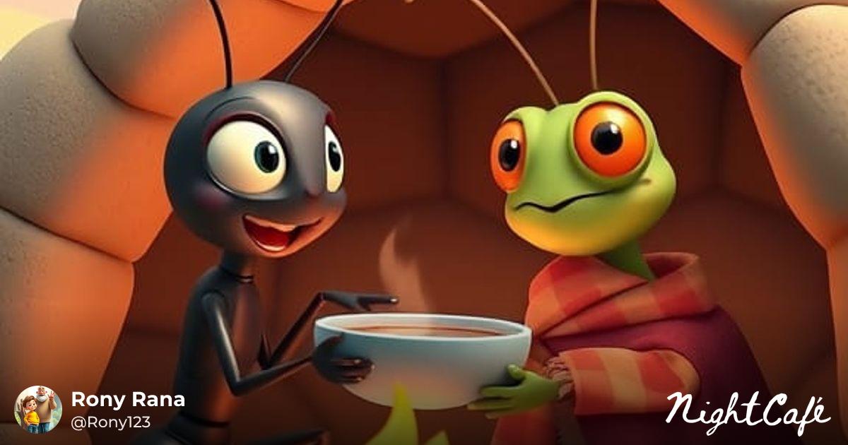 Anya and Gogo: Cozy Cartoon Storybook Scene - AI Art