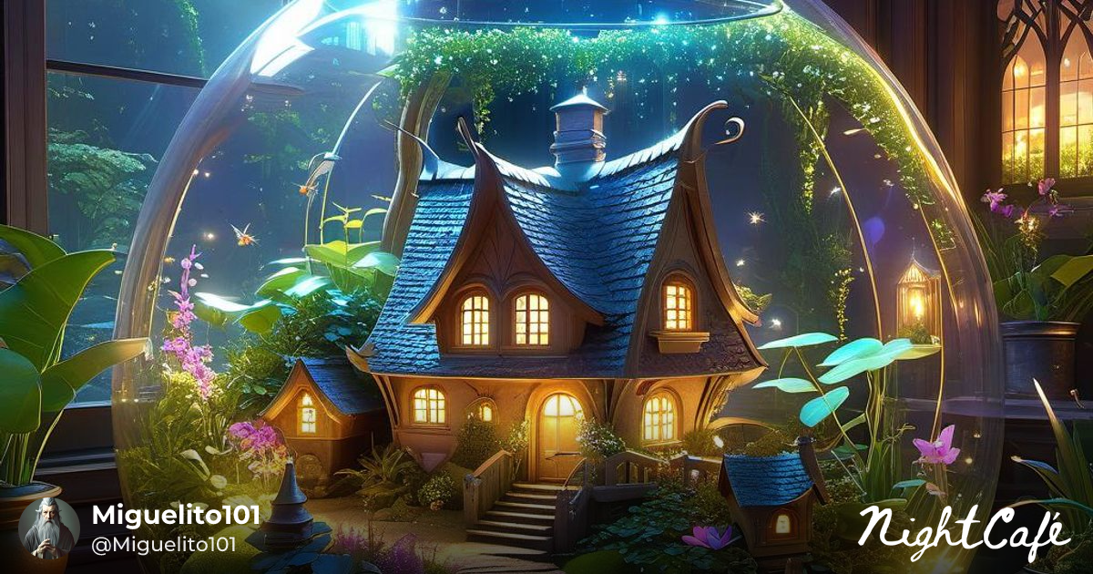 Fae Lane Terrarium - Magical Fairy Village Terrarium: Digita...