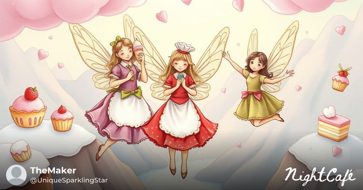 Whimsical Cloud Bakery Scene in Dreamy Pastel Hues - AI Art