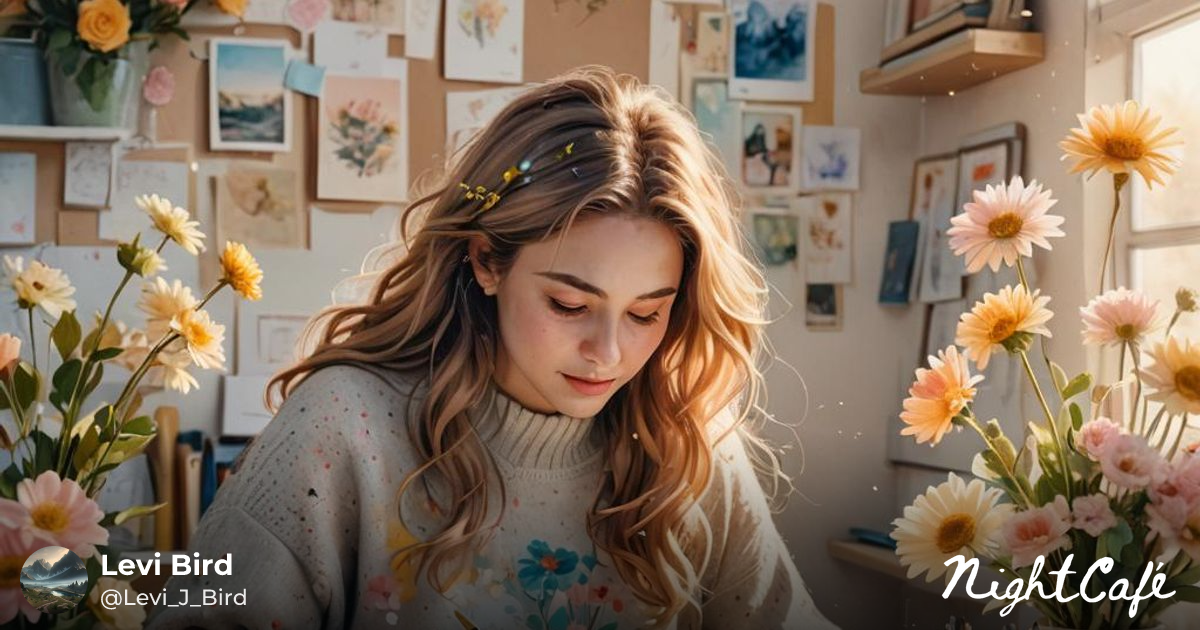 making greeting cards - Woman Designs Greeting Cards in Wat...