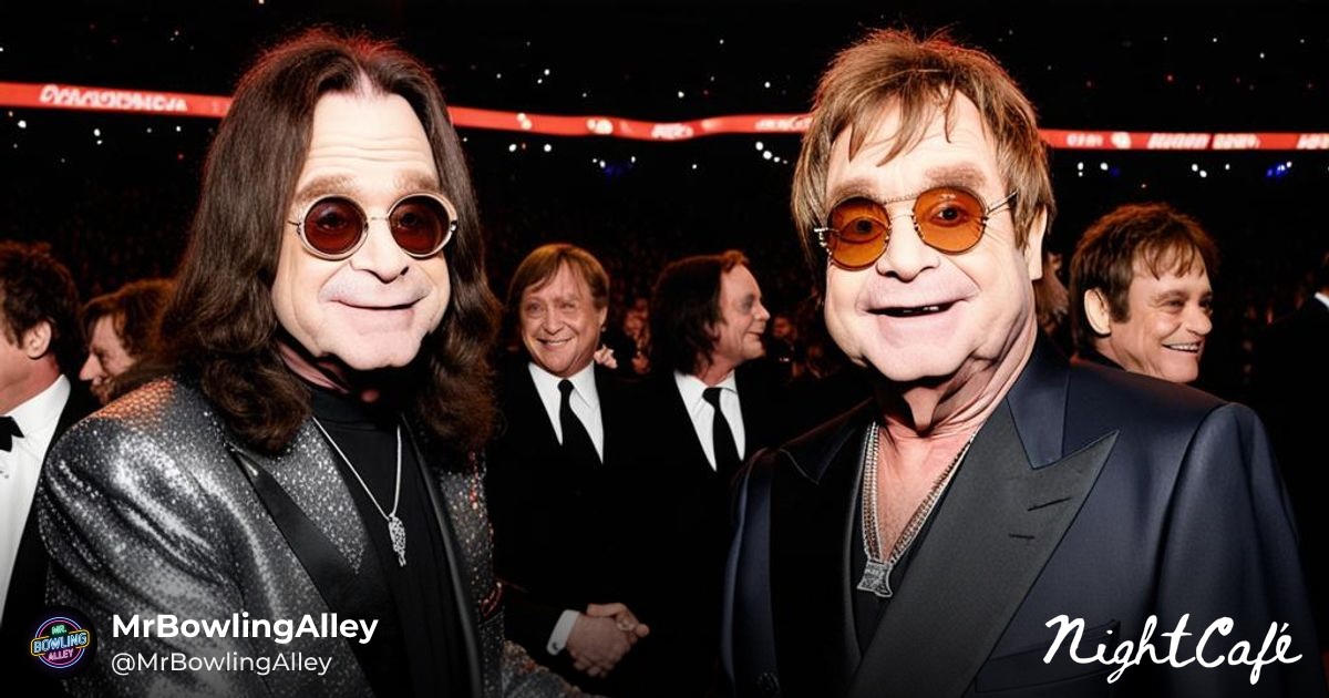 Ozzy Osbourne and Elton John Handshake - AI Art
