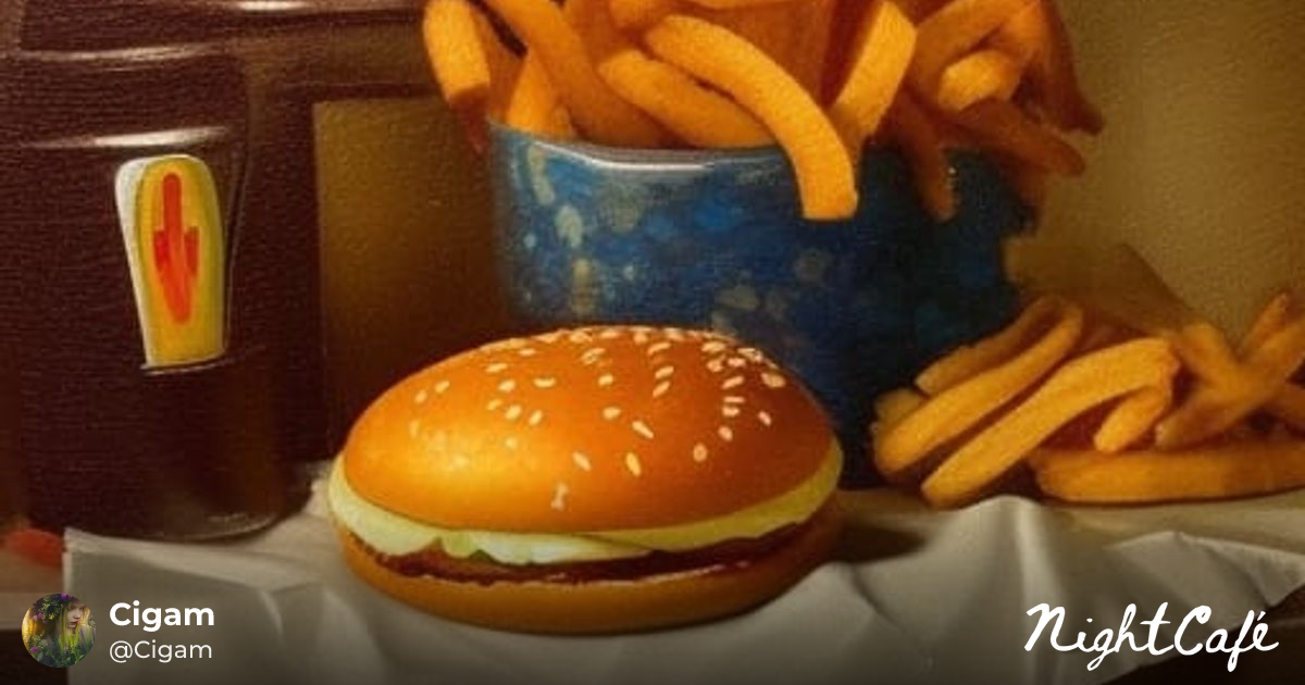 Fast food still life painting - Fast food still life paintin...