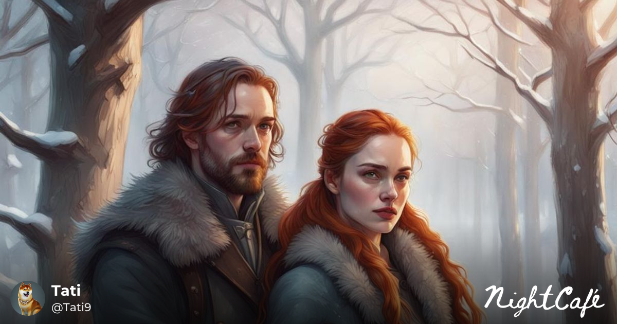 Sandor and Sansa's Winter Snowball Fight, Hyperdet... - AI Art
