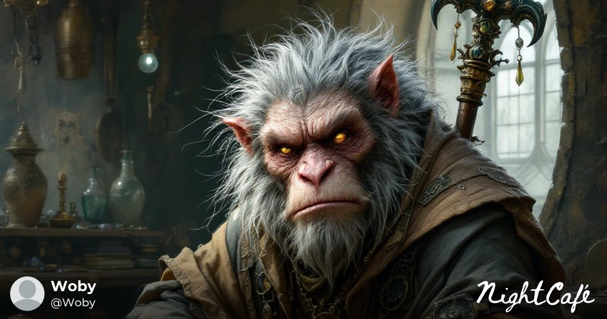 Bugbear Jeweler's Assistant in Mystical Realism St... - AI Art