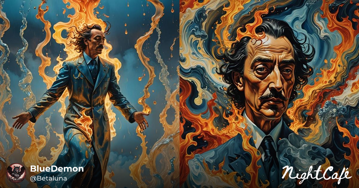 FIRE AND WATER DUALITY, SALVADOR DALI