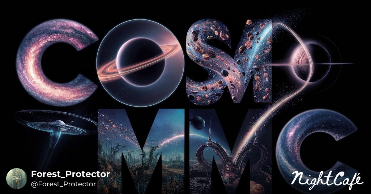 "Cosmic" - Cosmic Word Art: Alien Worlds in High Resolutio...