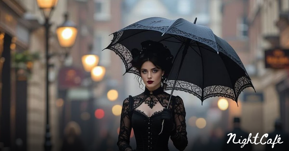 Victorian Vampire Lady in London, 1888, Cinematic ... - AI Art