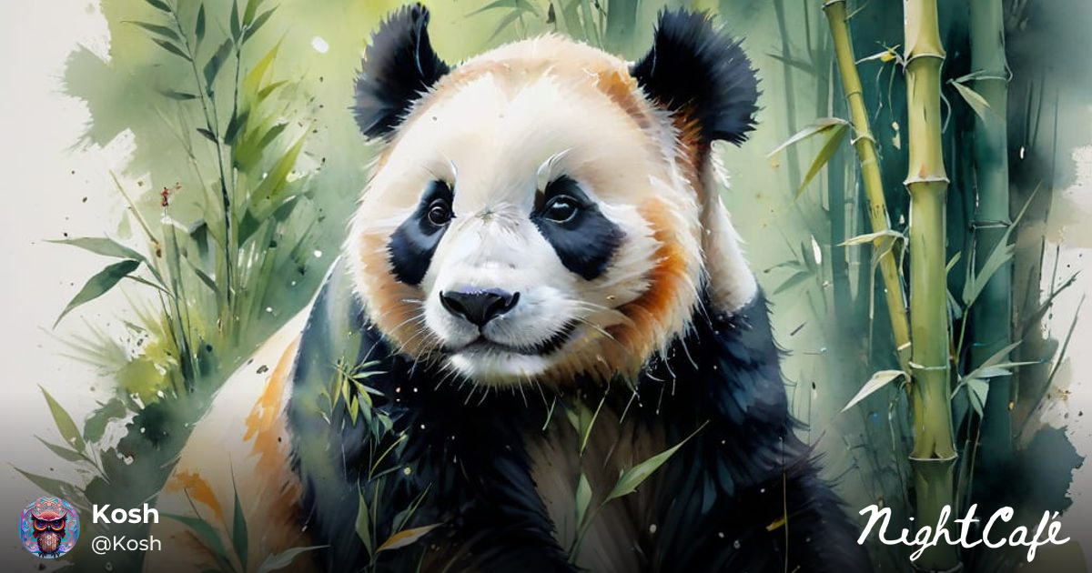 Ethereal Panda Sanctuary in Bamboo Forest - AI Art