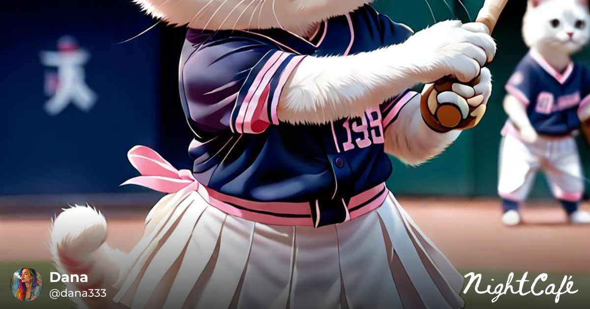 Cute cat plays baseball - Cute cat plays baseball