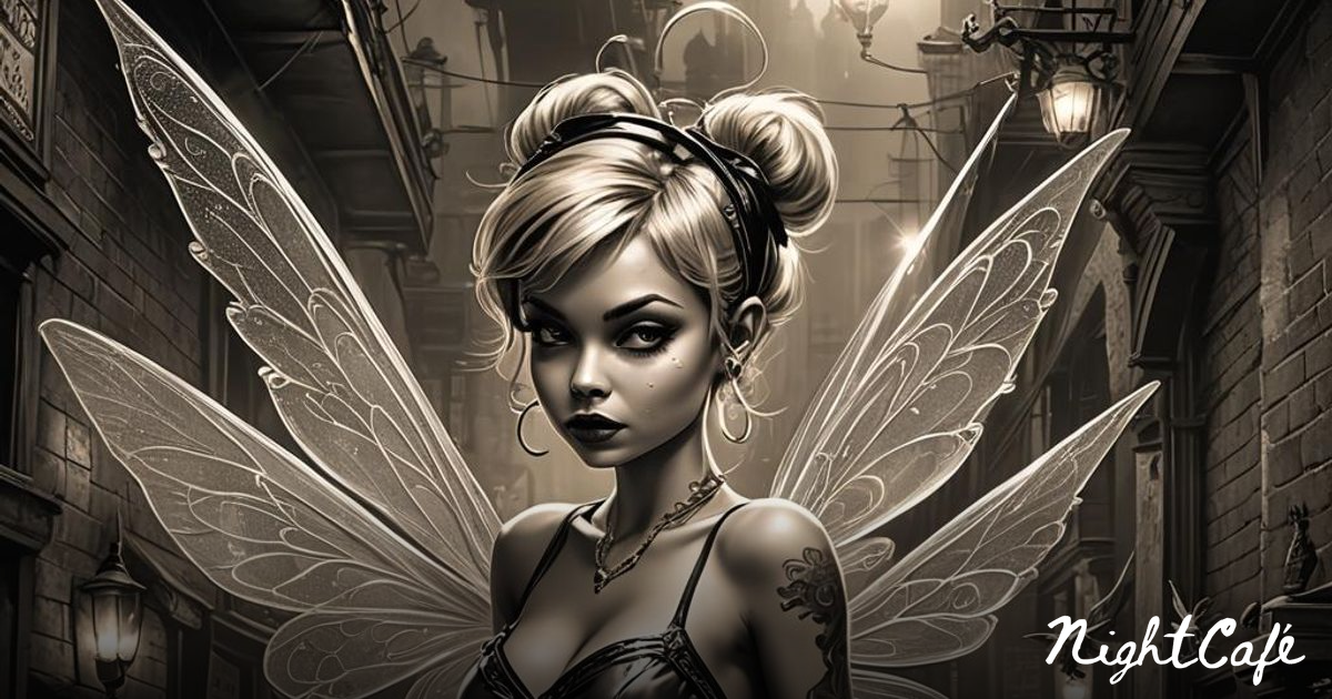 Gangster Tinkerbell in Hip Hop Horror Style - AI Art