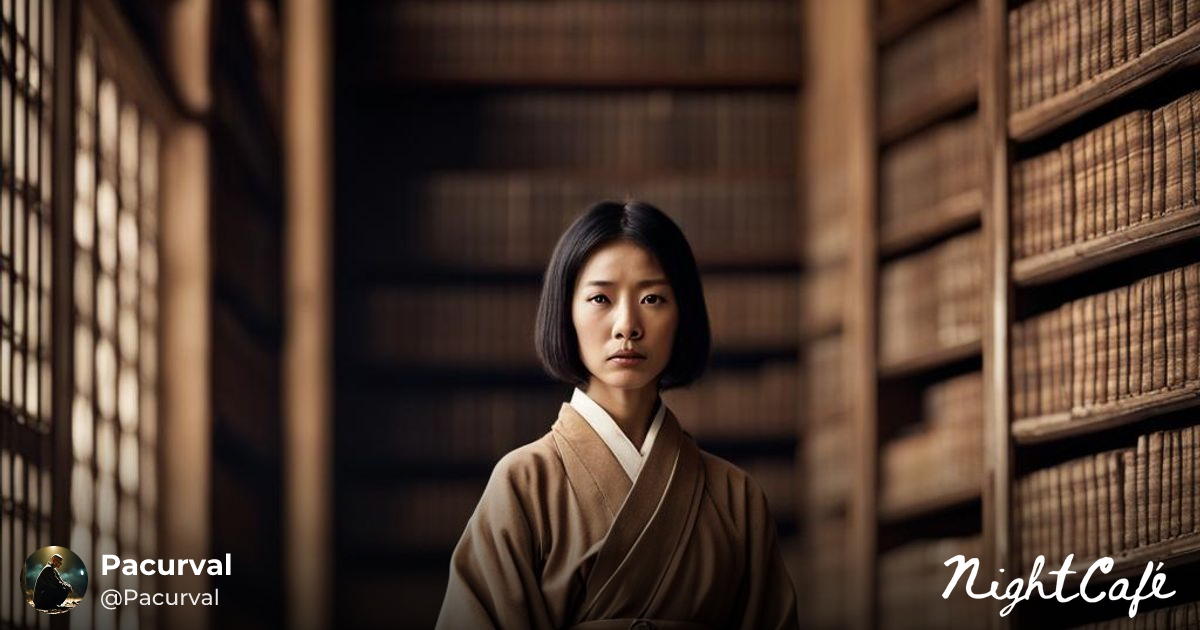 Secrecy - Japanese Explorer in Antique Library, Colbert Styl...