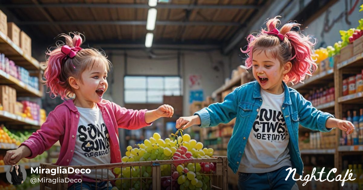The dance of the grapes - Twins Dancing Among Grapes in Graf...