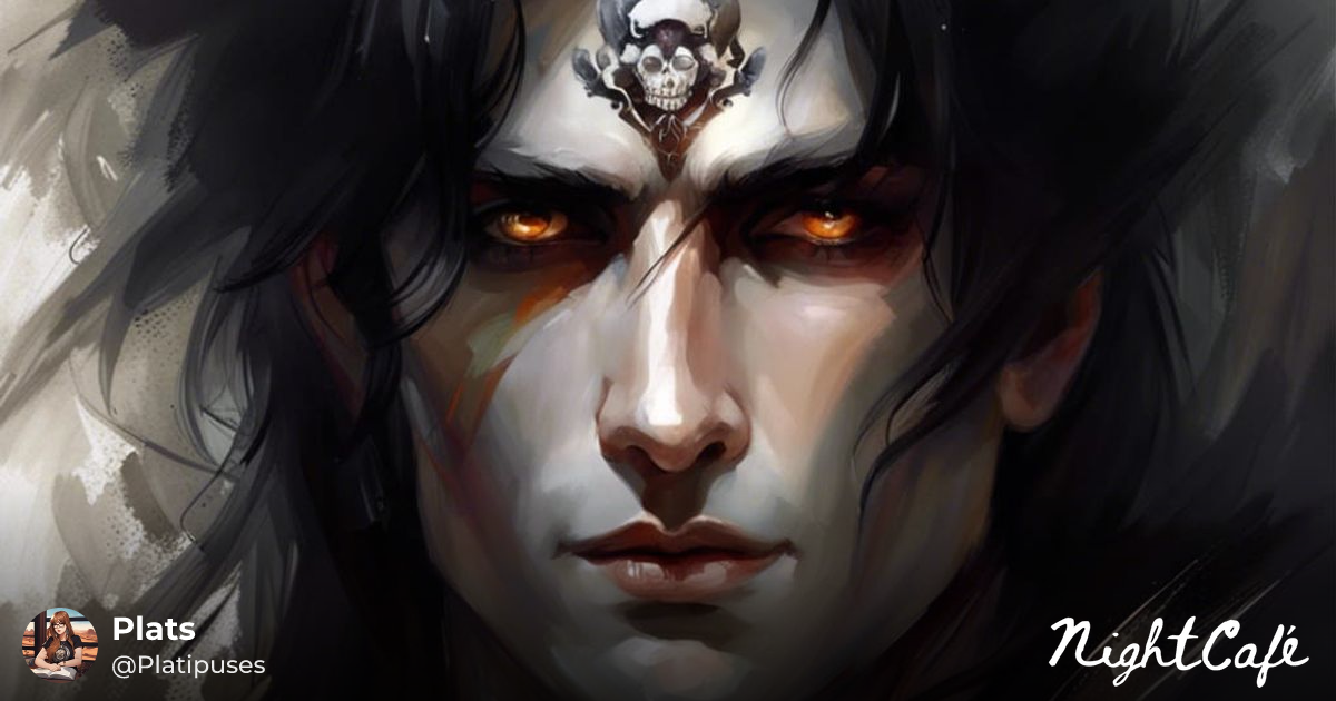 Necromancer - Portrait of a Dark-Haired Necromancer