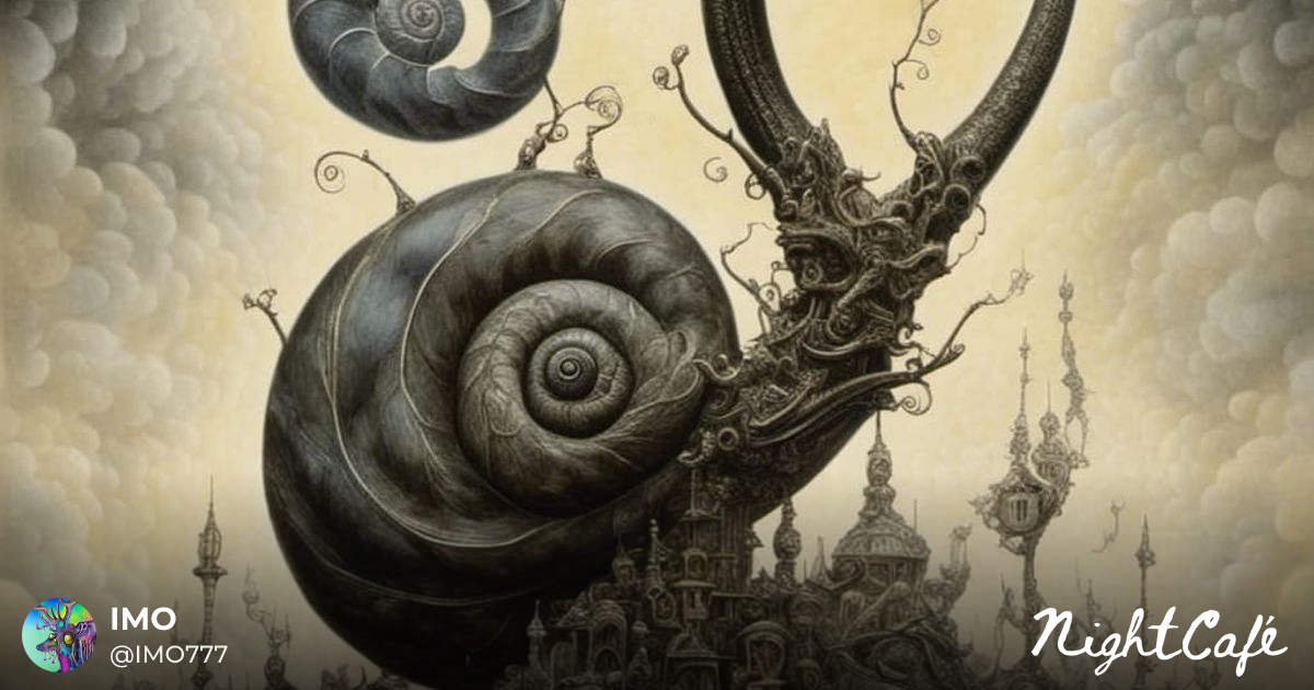 Smoke snail - Ethereal Smoke Snail in Dark Beauty Style