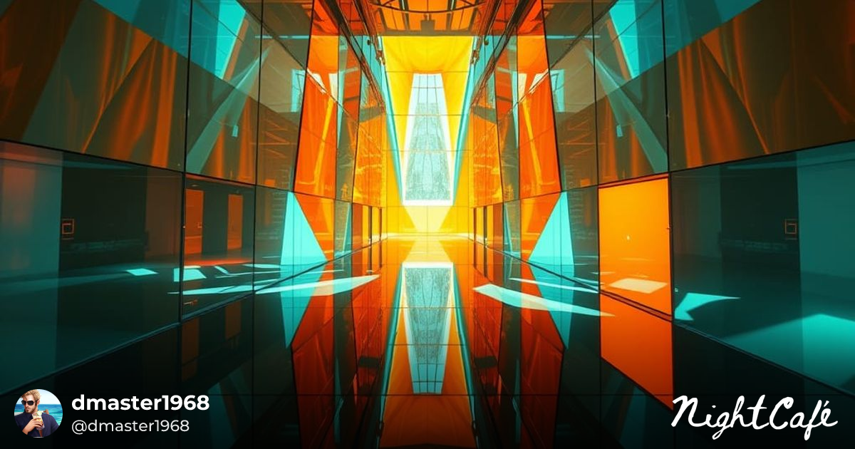 Refraction Architecture: A Prism of Light and Spac... - AI Art