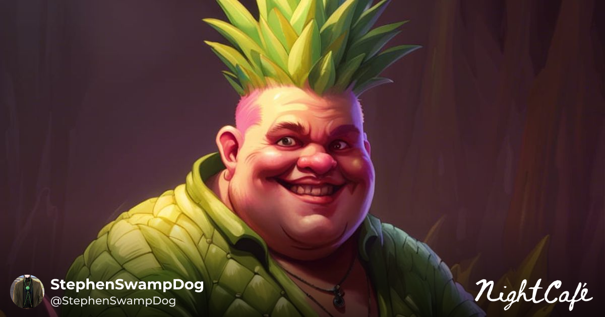 Barry Pineapple of The Bubs - Pink Fantasy Creature with Pi...