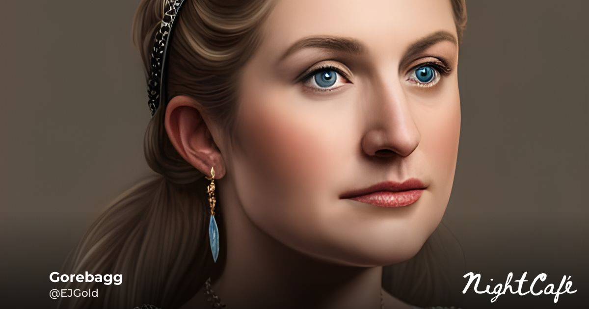 portrait of Meghan Trainor as a medieval courtier, painted by david teniers