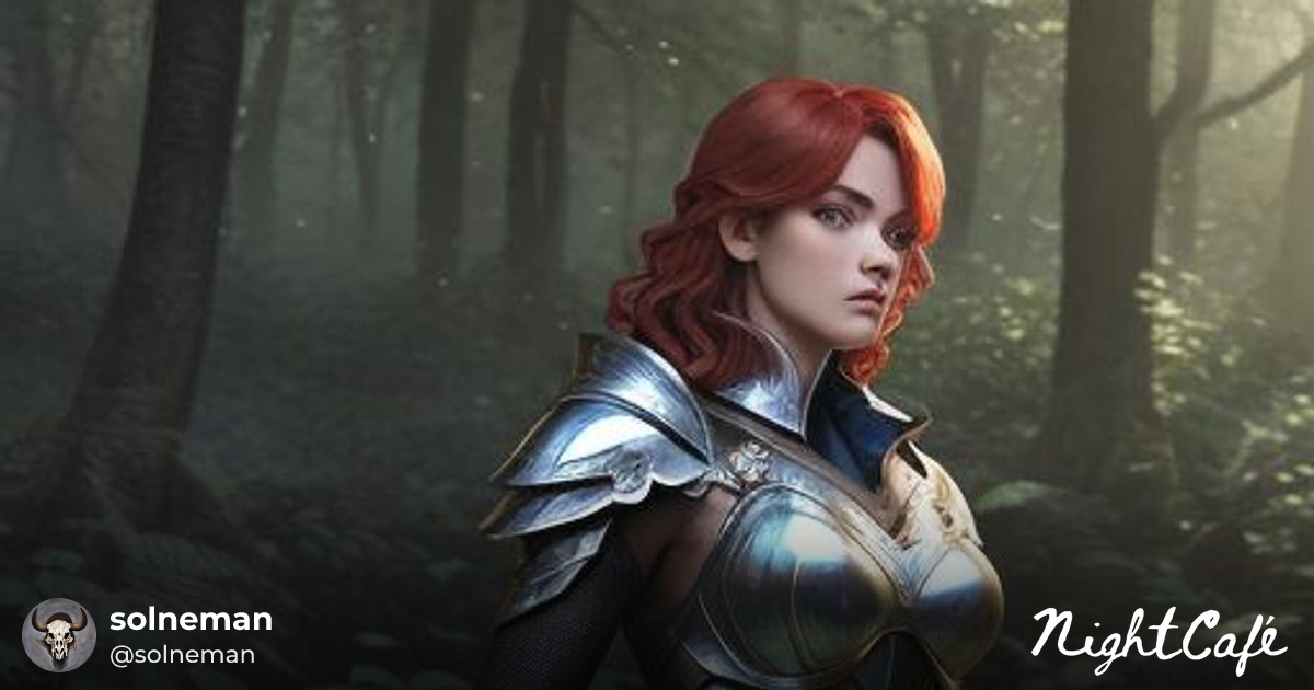 female in shiny armor - Smoldering Female Warrior in Shiny A...