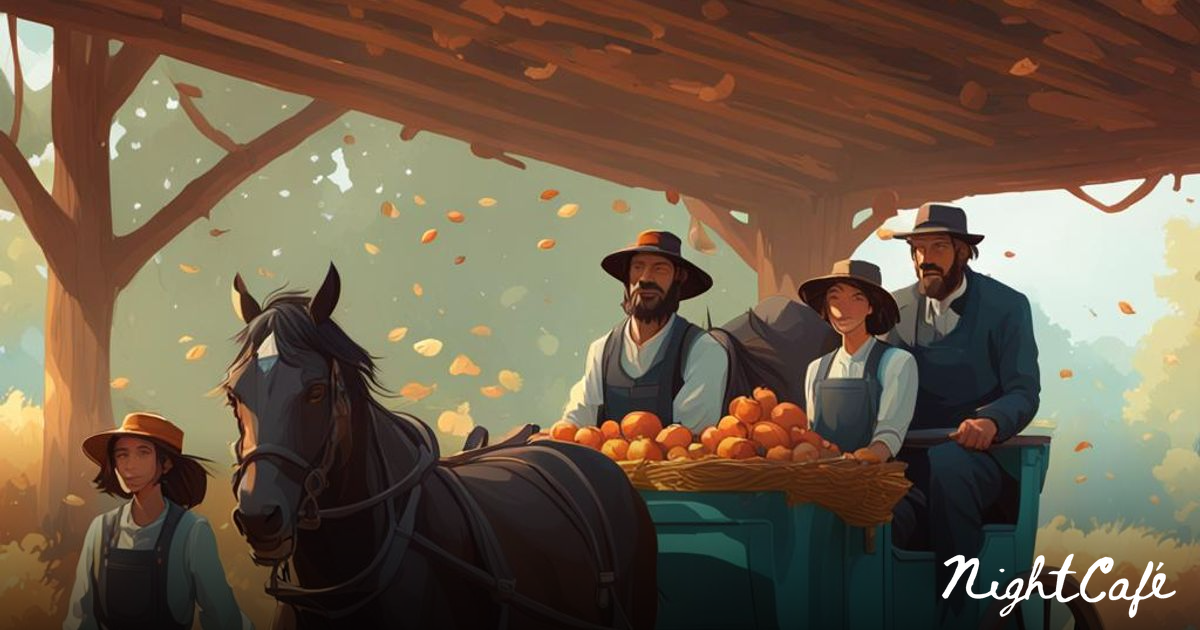 amish family - happy - Happy Amish Family: Hyperdetailed Con...