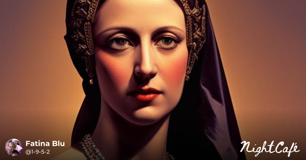 Regina in nero - Queen in Mask Art Nouveau Portrait