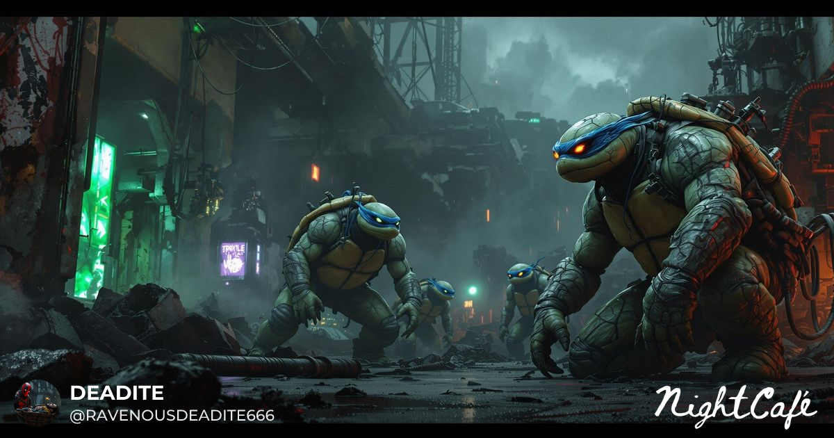 Crackhead mutant ninja turtles - Gritty Mutant Ninja Turtles...