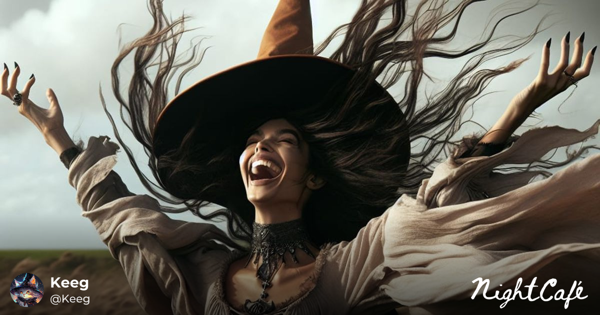 Wind witch - Wind Witch Conjuring Magic in a Storm