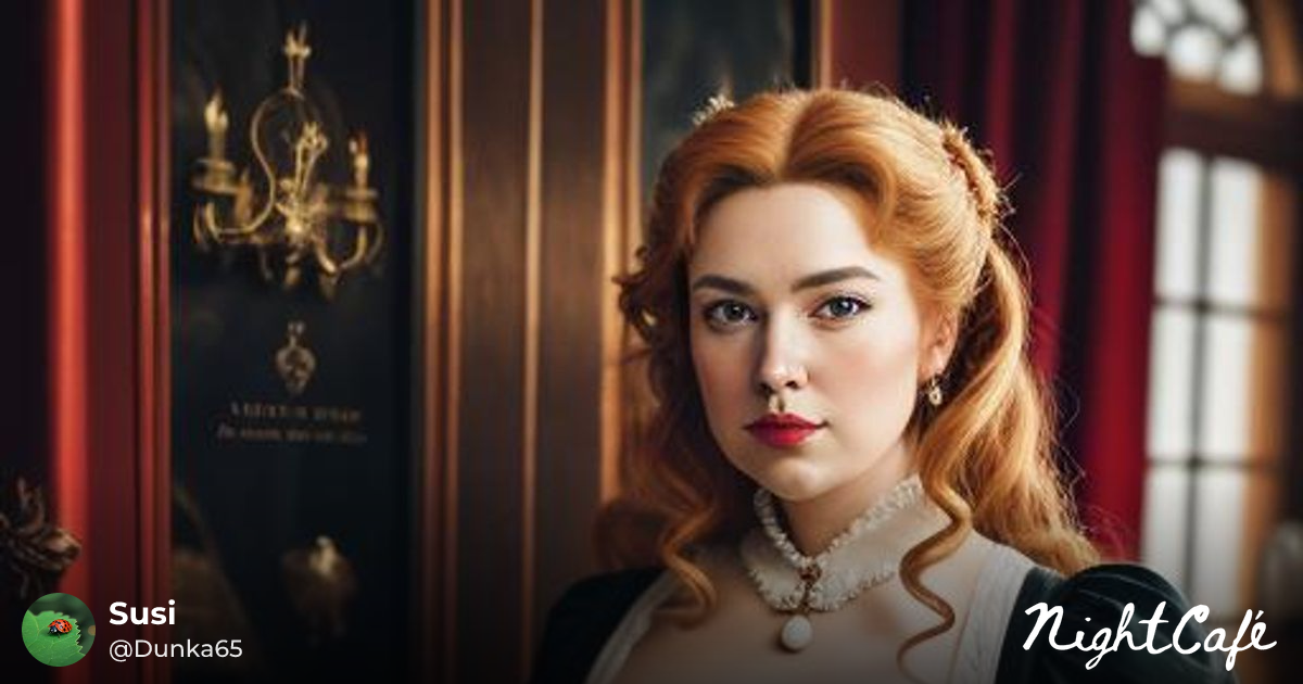 Milady de Winter in Red, 1625 Era - AI Art