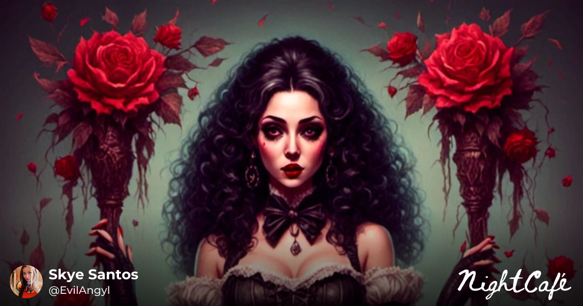 Gothic Latina Pinup in Retro Rockabilly Style - AI Art