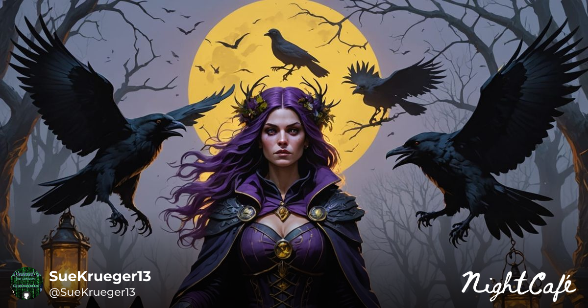 Witches with wolves and ravens - Witches with wolves and ra...