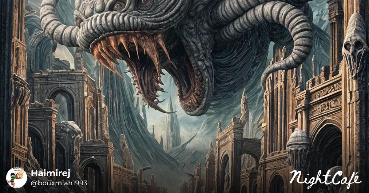 Terrifying Eldritch Entity in Surrealist Style - AI Art