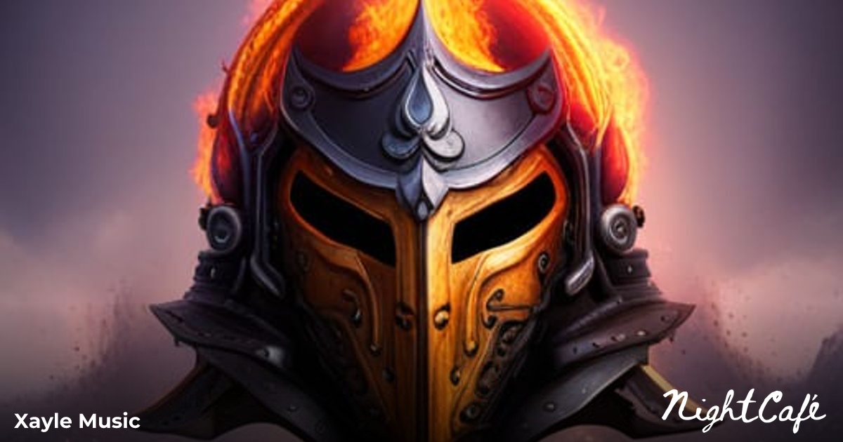 Flaming knight helmet v1 - Flaming Knight Helmet in Detailed...