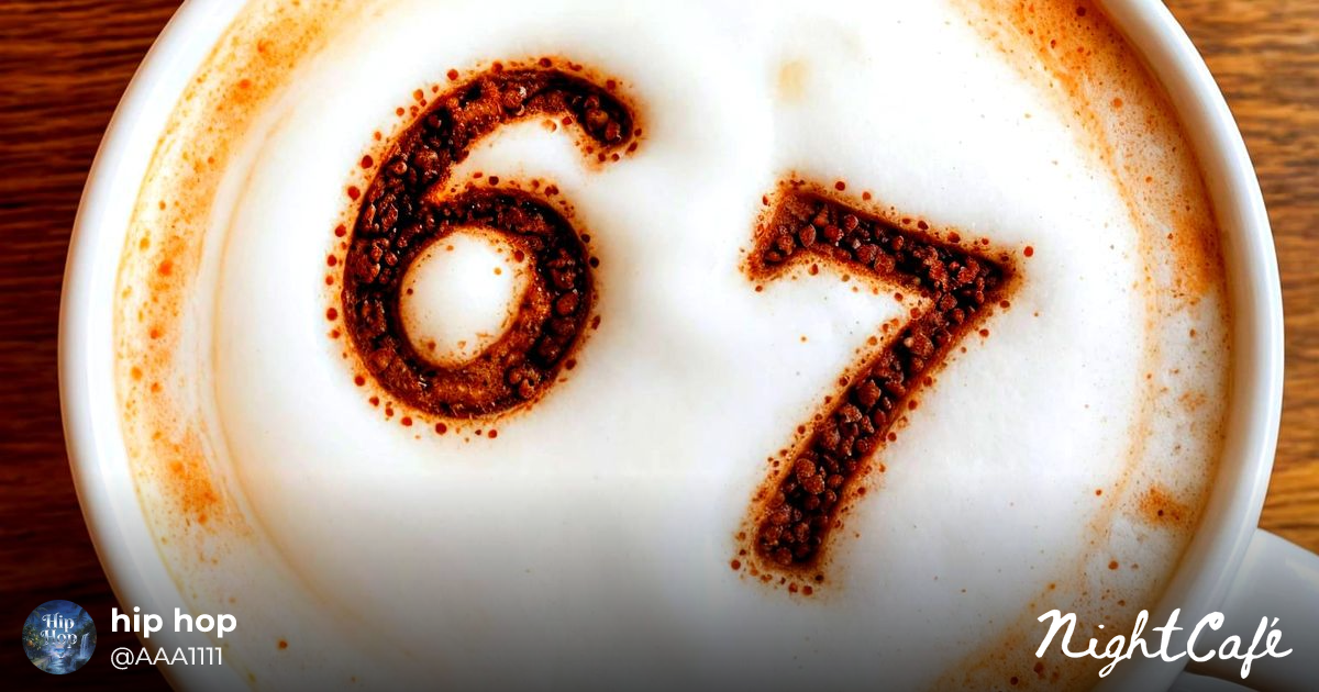 7-6 - Cappuccino Latte Art With Numbers 6 and 7
