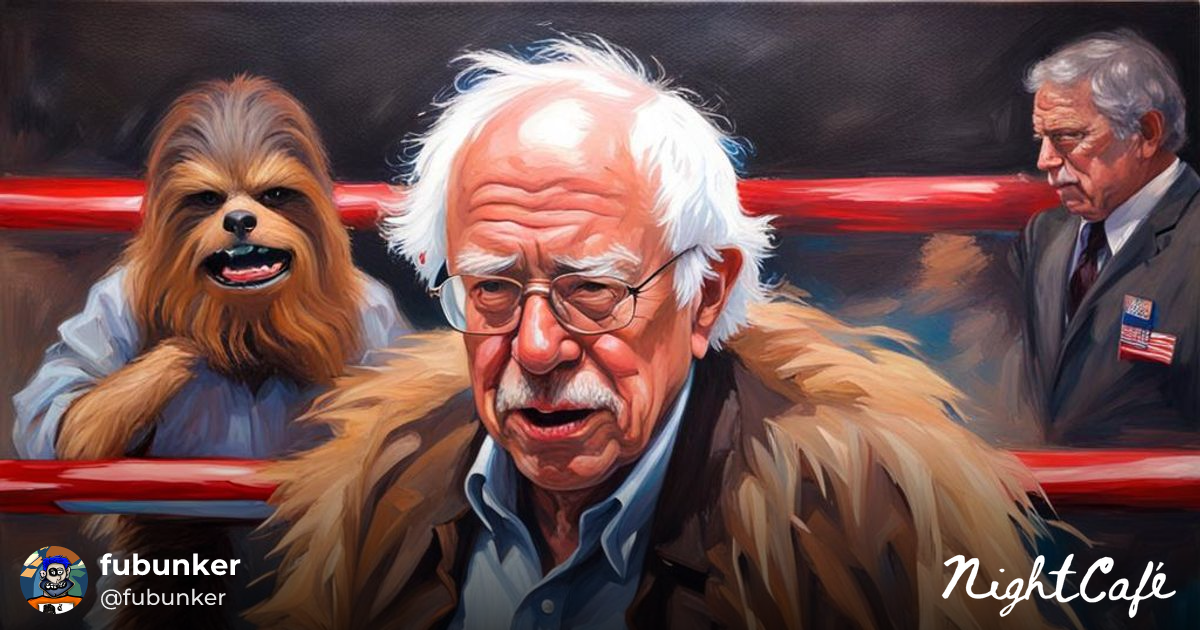 Bernie Sanders boxing Chewbacca - Bernie Sanders and Chewb...
