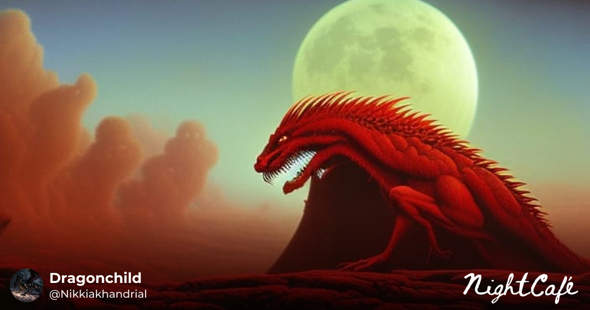 Bloodmoon Dragon - Blood Moon Dragon in Gothic Horror Style