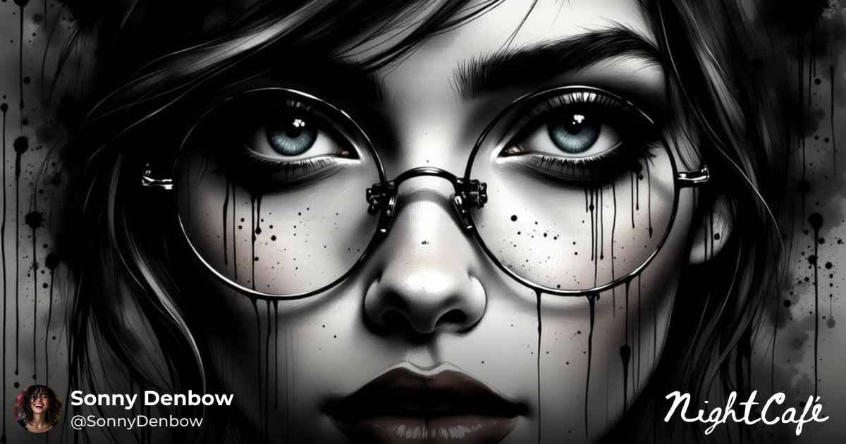 Calliope - Mysterious Eyes Emerge from Dark Charcoal Ink