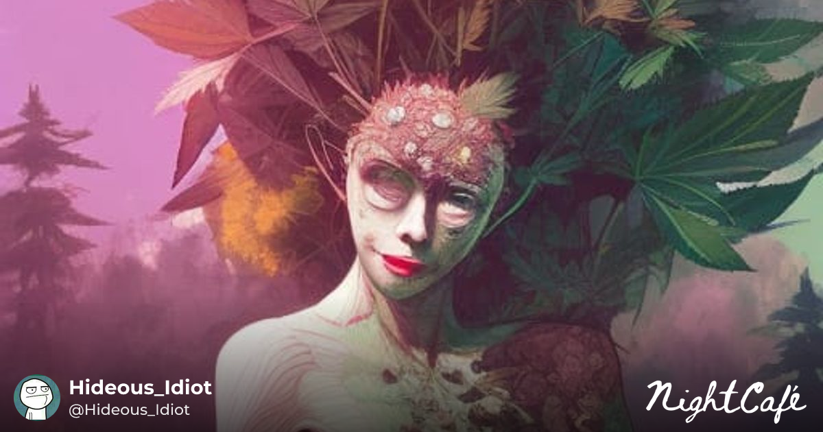 a perfect marijuana leaf Goddess - Marijuana Leaf Goddess in...