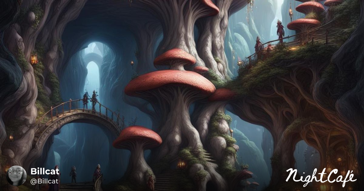 Pools and massive toadstools - Dark Elf Empire in Mushroom C...