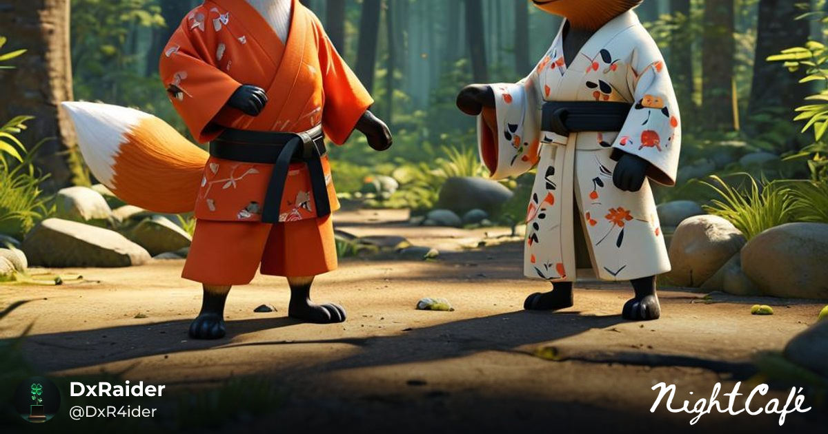 Animals fighters - Fox vs Bear: Pixar-Style Forest Showdown